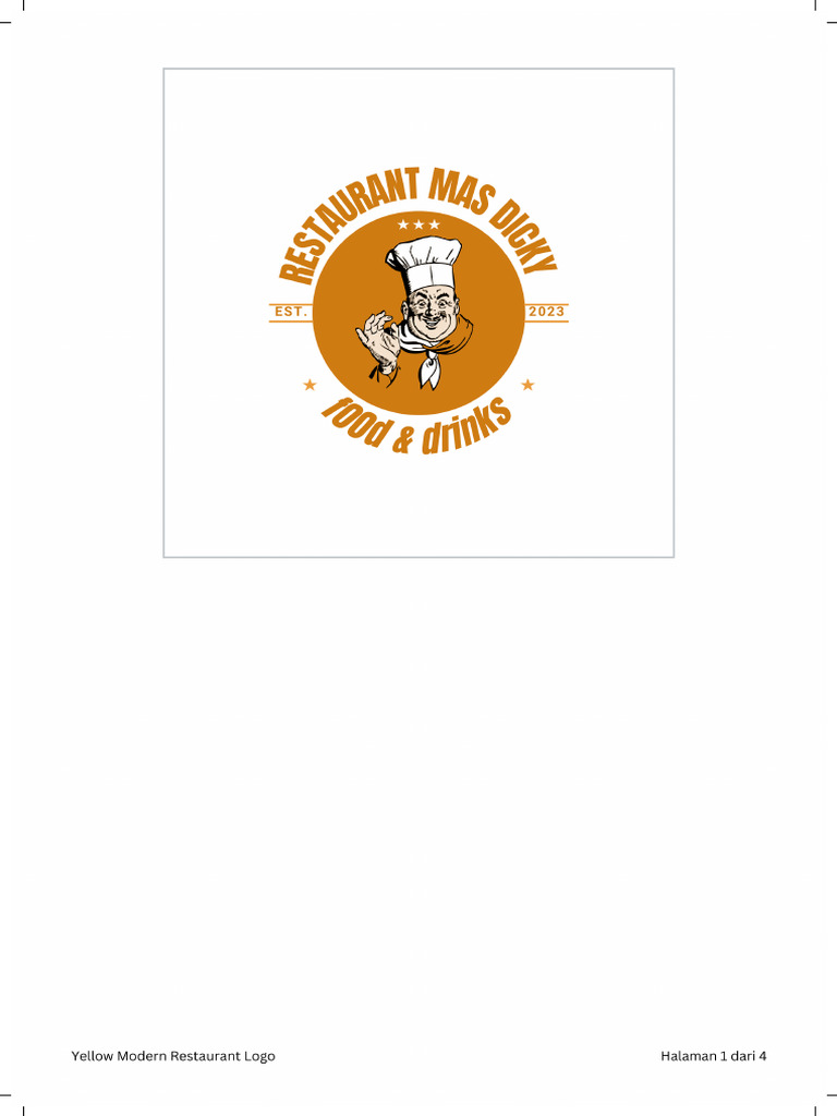 Yellow Modern Restaurant Logo | PDF