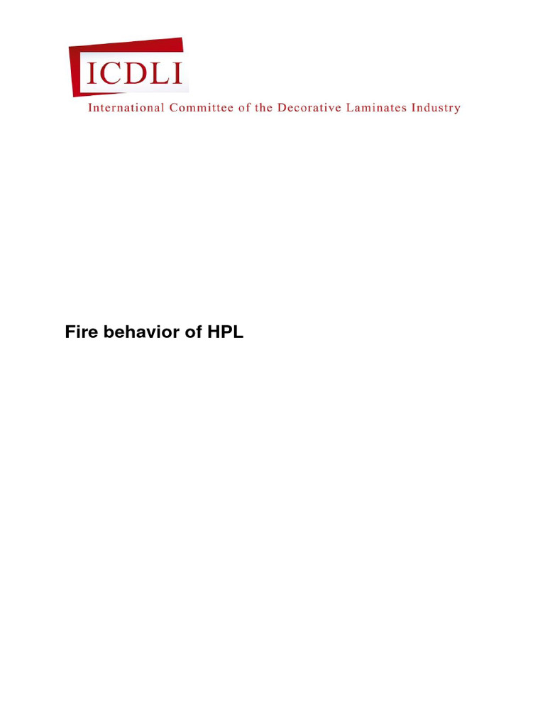 Fire Behavior of High-Pressure Laminates | PDF | Smoke | Fires