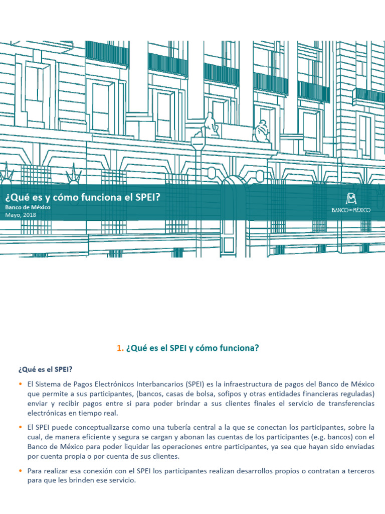 Qué Es y Como Funciona El SPEI | PDF | Bancos | Teléfonos móviles