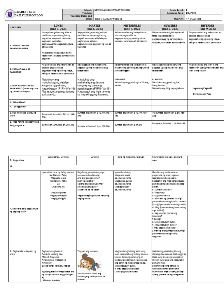 DLL_FILIPINO-1_Q4_W6 | PDF