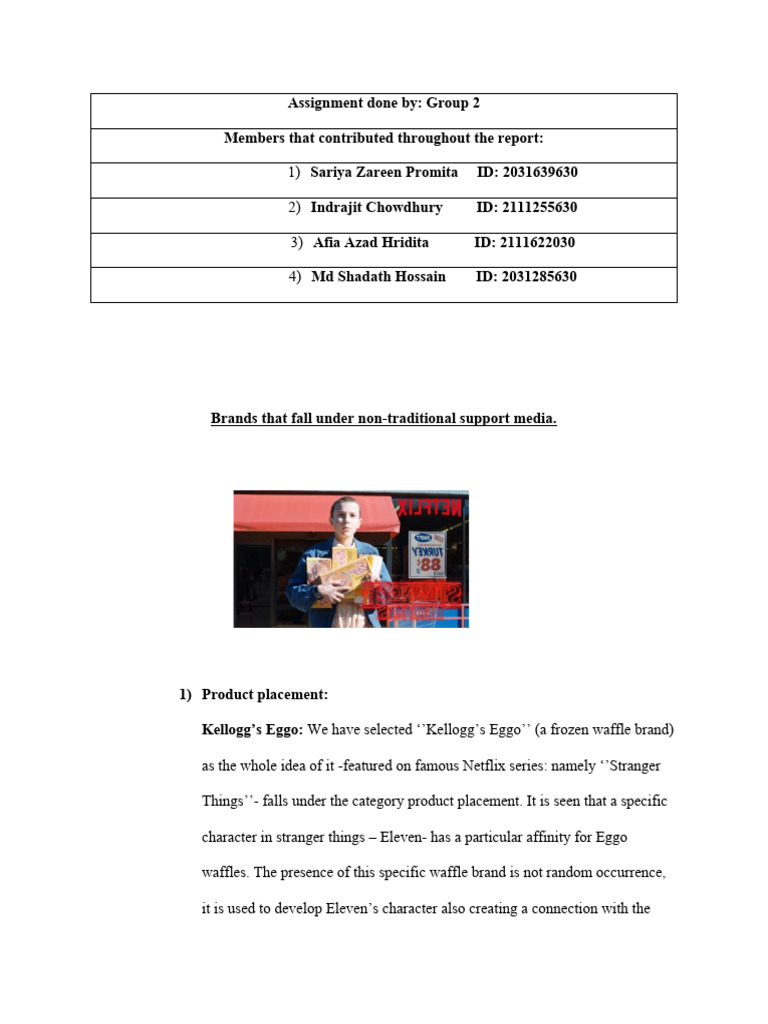 Non-Traditional Media: Eggo & Coke | PDF