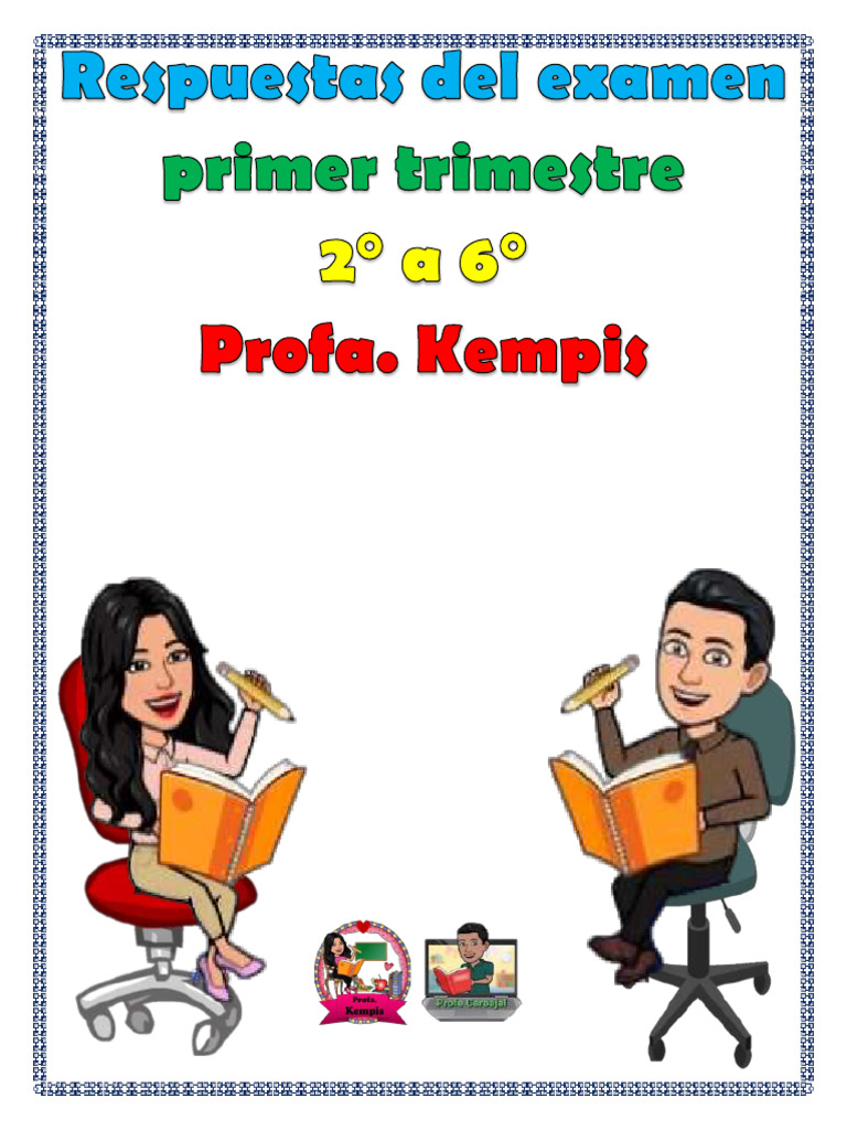 Hoja de Respuestas Exámenes Primer Trimestre Profa Kempis | PDF