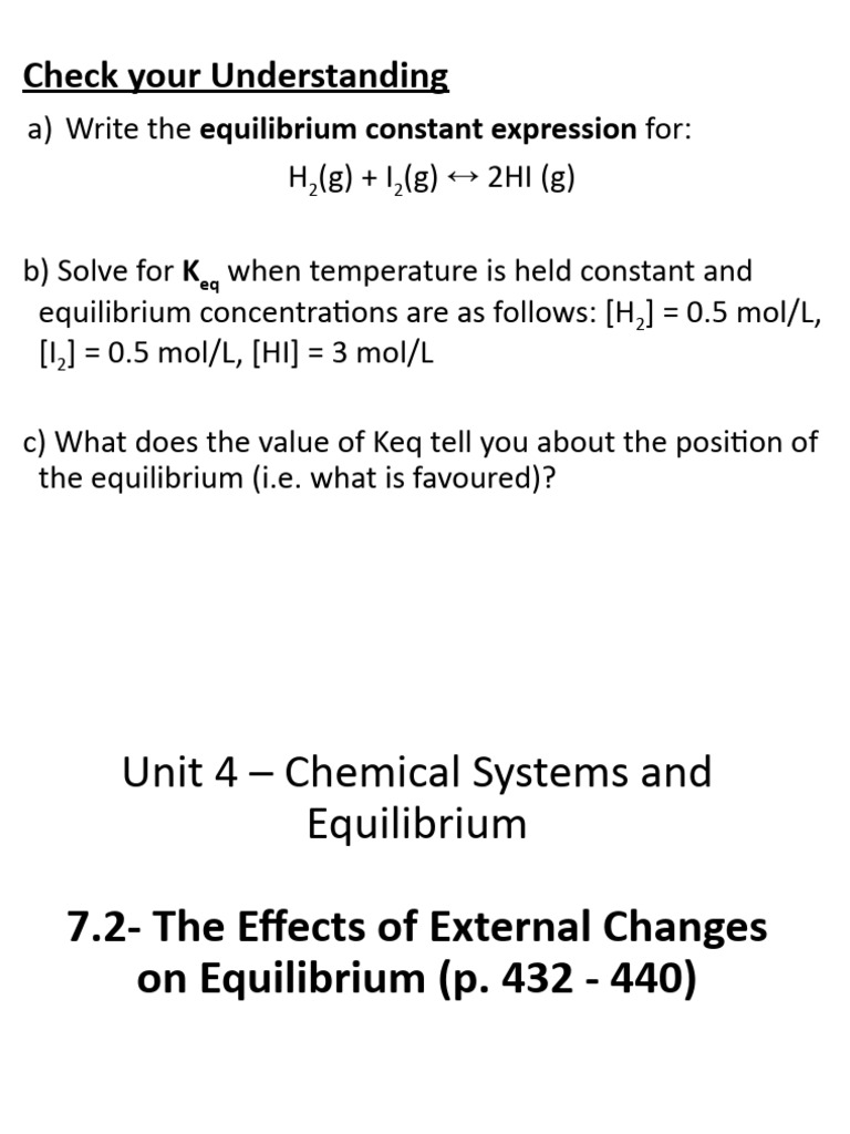 03-The Effects of External Changes On Equilibrium | PDF