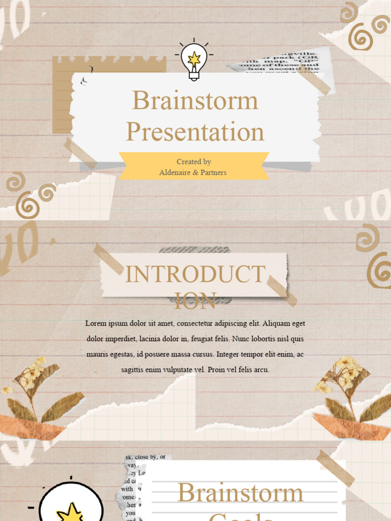 Brainstorm Presentation: Created by Aldenaire & Partners | PDF