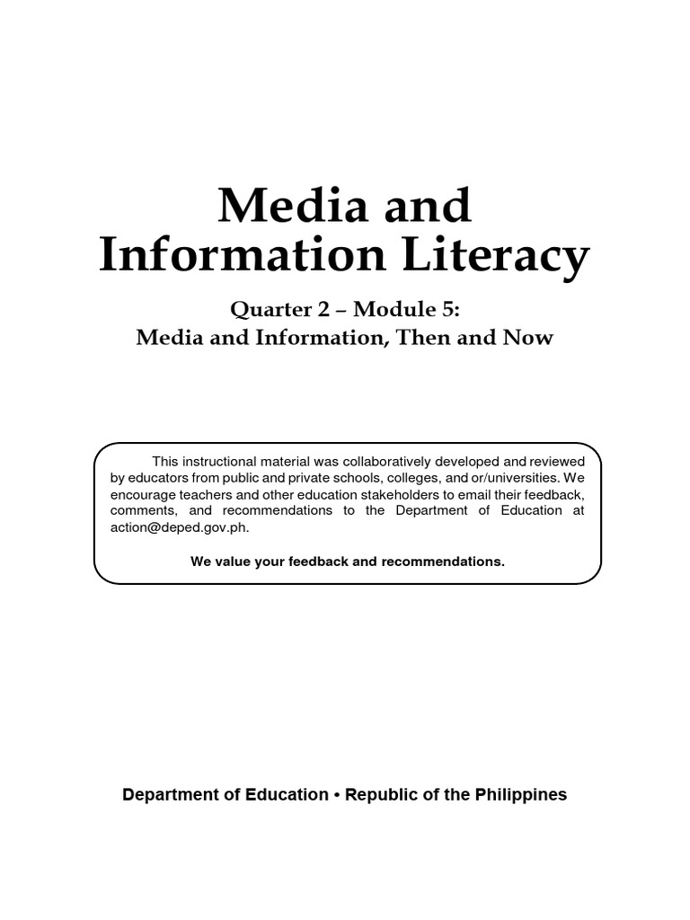 Mil - Q2 - Module 5 | PDF | Internet Of Things | Mass Media