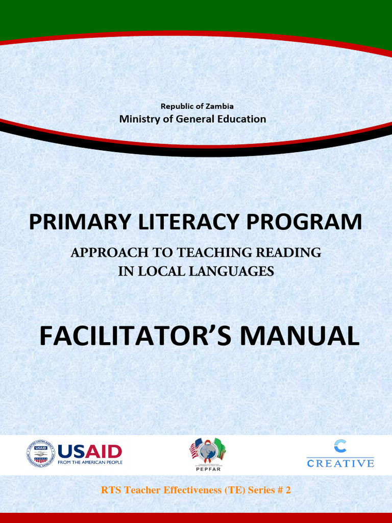Primary Literacy Program: Facilitator'S Manual | PDF | Phonics | Literacy