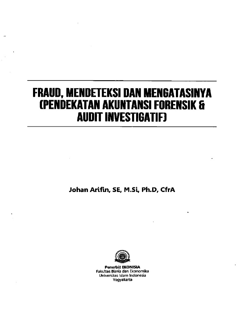 Buku Fraud Mendeteksi Dan Mengatasinya Pendekatan Akuntansi