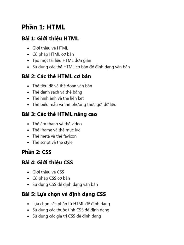 Giáo Trình WED201c | PDF
