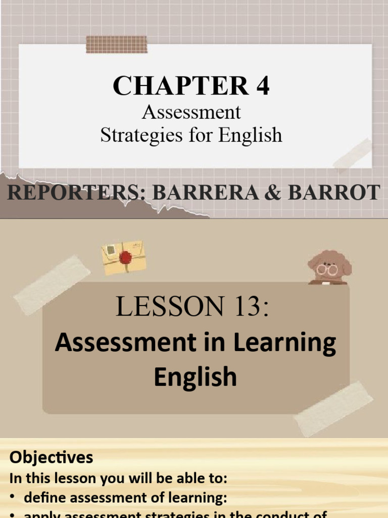 Chapter 4 Spec 103 | PDF | Educational Assessment | Learning