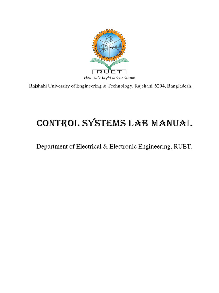 EEE 3106 Control Systems Lab Manual | PDF