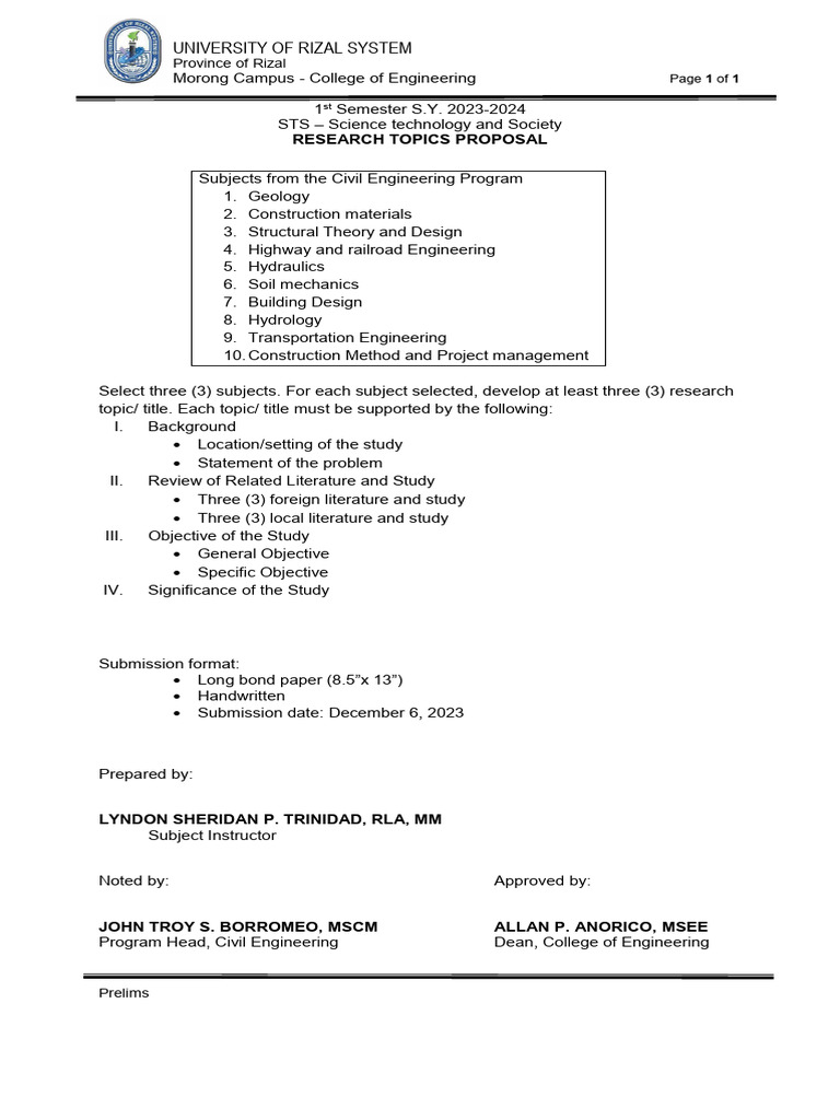 STS ResearchTopicProposal | PDF