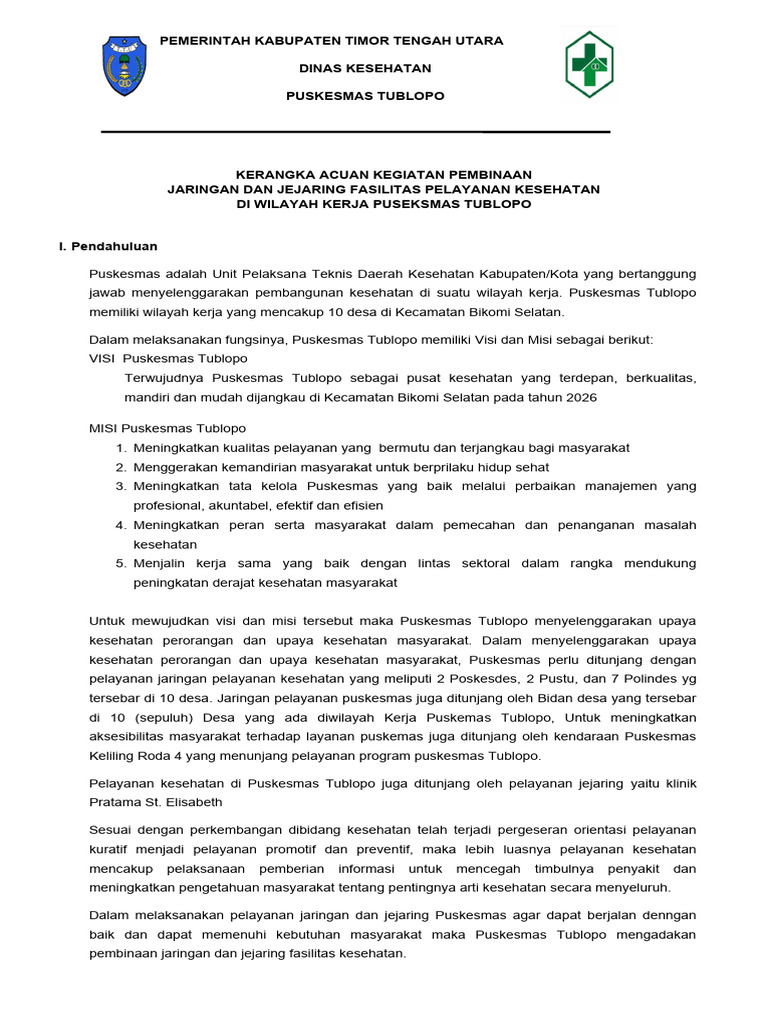 Ep 1.2.3.c Kak Pembinaan Terhadap Jaringan Pelayanan Dan Jejaring ...