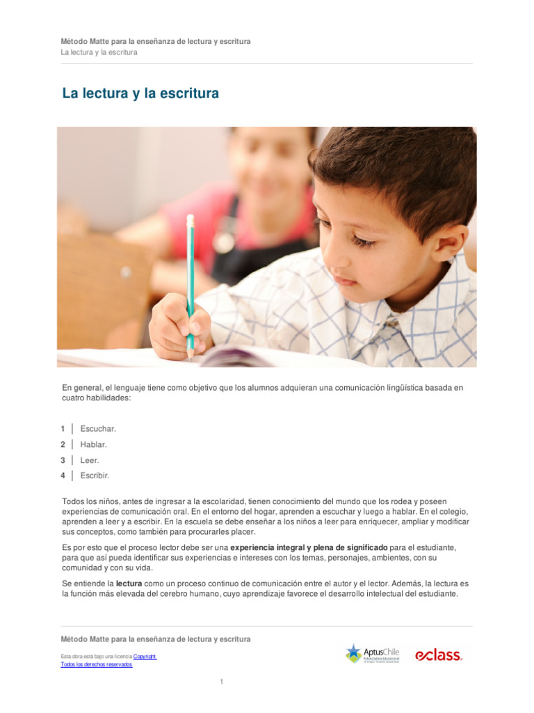 La Lectura y La Escritura-5b542520508f3 | PDF | Enseñando | Escritura