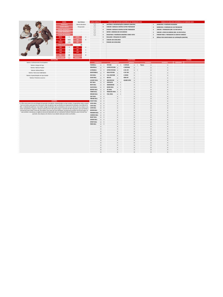 Ficha de pokemon Kurt | PDF | Pokémon | Nintendo