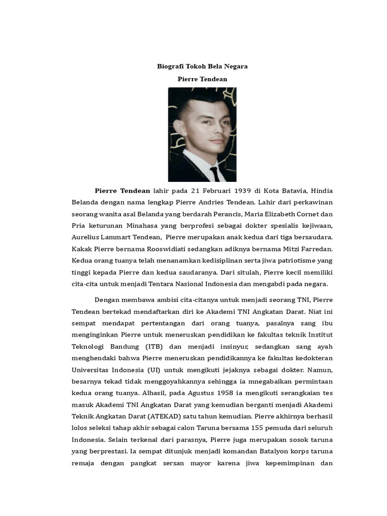 Biografi Kapten Pierre Tendean | PDF