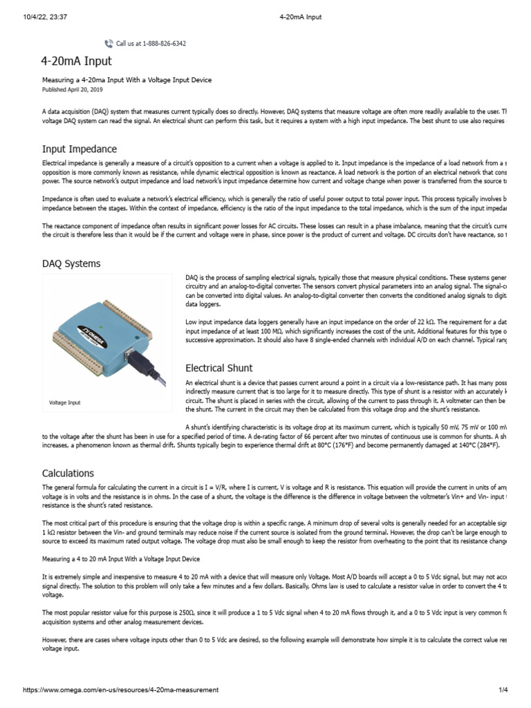 4-20ma Input | PDF
