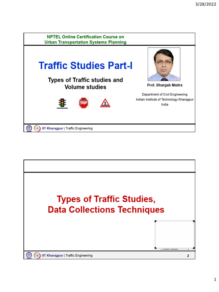 Traffic Engineering-II (UG) - Class Note | PDF