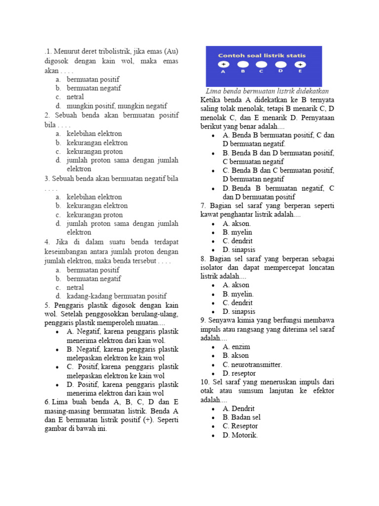 Soal Listrik Statis dan Tribolistrik | PDF