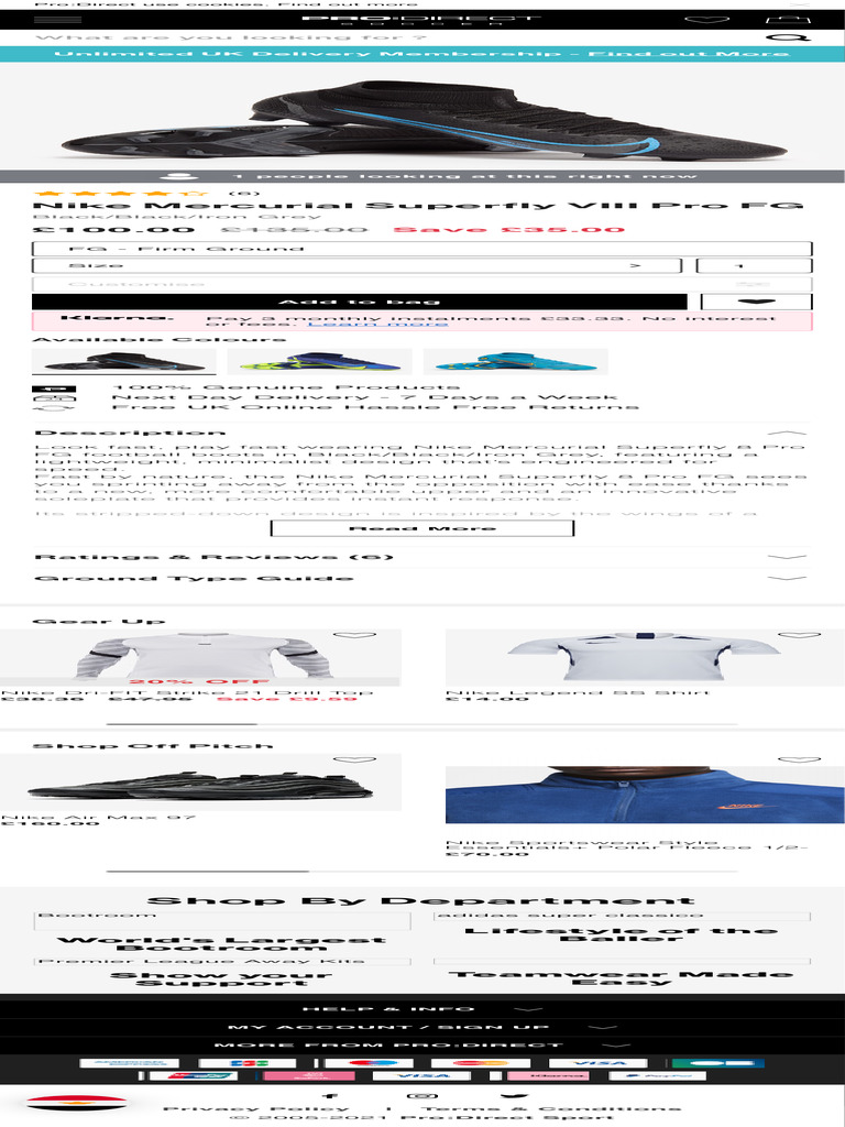 Nike Mercurial Superfly VIII Pro FG - BlackBlackIron Grey - Mens Boots ProDirect Soccer | PDF ...