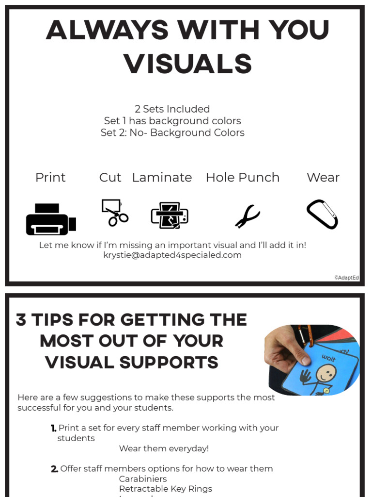 Keychain Visual Supports Guide | PDF