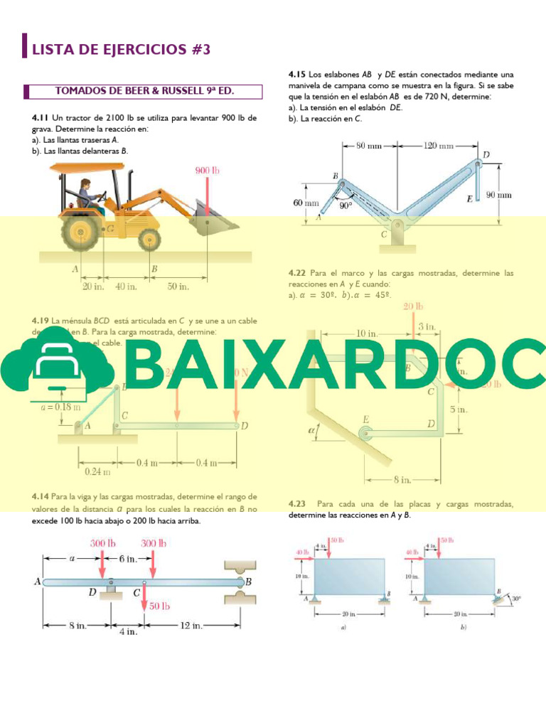 Lista de Ejercicios 3 | PDF | Fricción | Máquinas