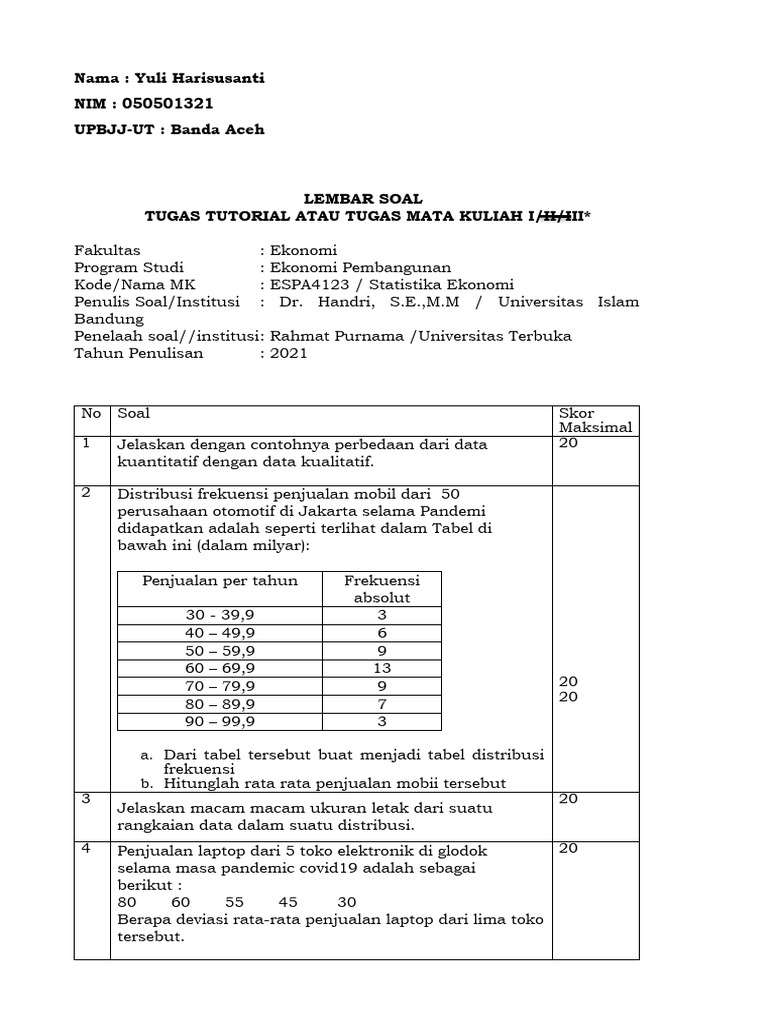 ESPA4123 Tugas1 | PDF