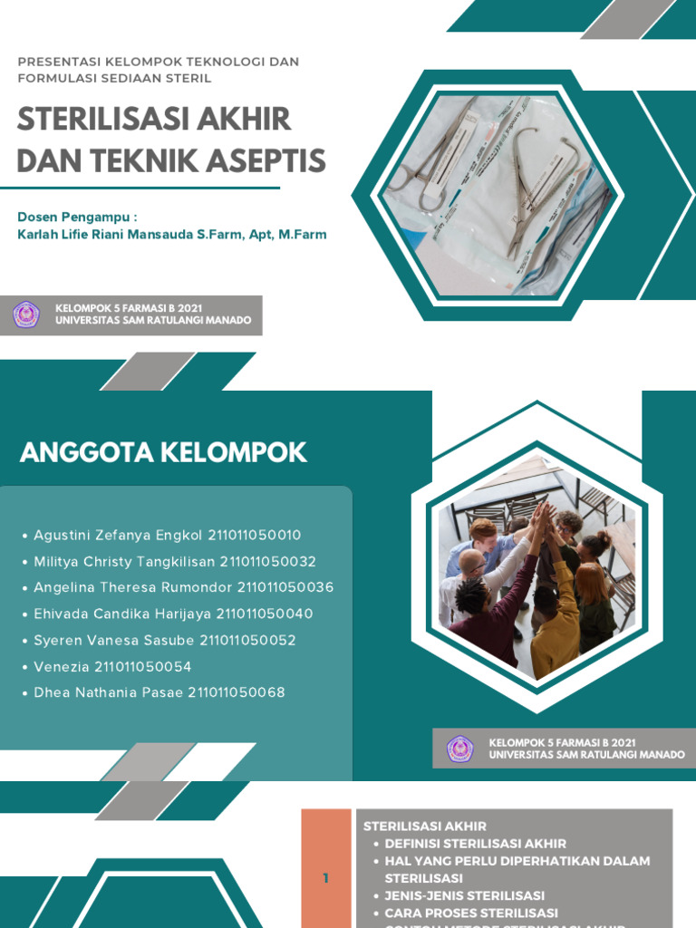 Kelompok 5 - Sterilisasi Akhir Dan Aseptis - Farmasi B 2021 | PDF