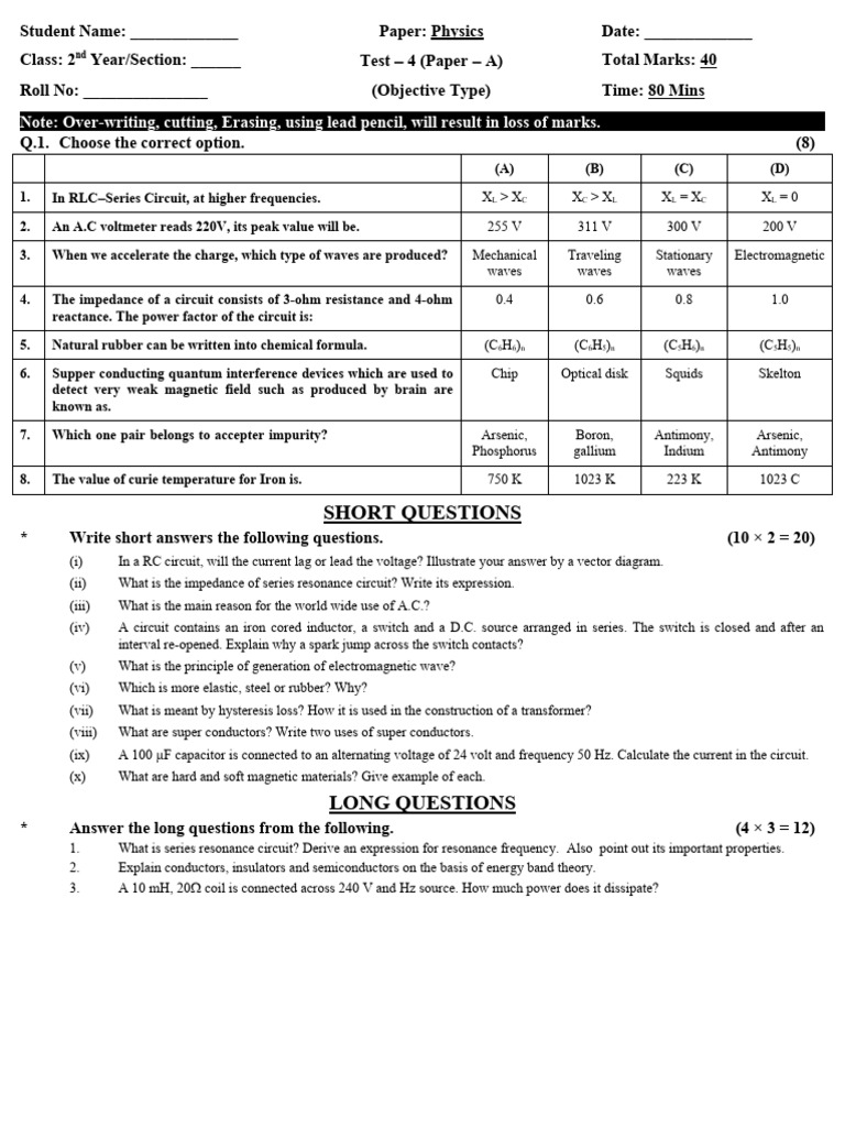Physics | Download Free PDF | Inductor | Capacitor Physics | Download Free PDF | Inductor | Capacitor