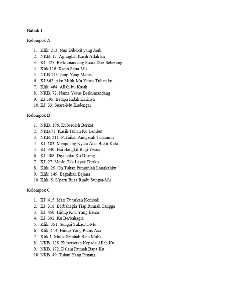Tebak Lagu Rohani | PDF