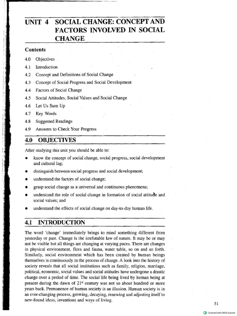 Social Change and Factors-1 | PDF