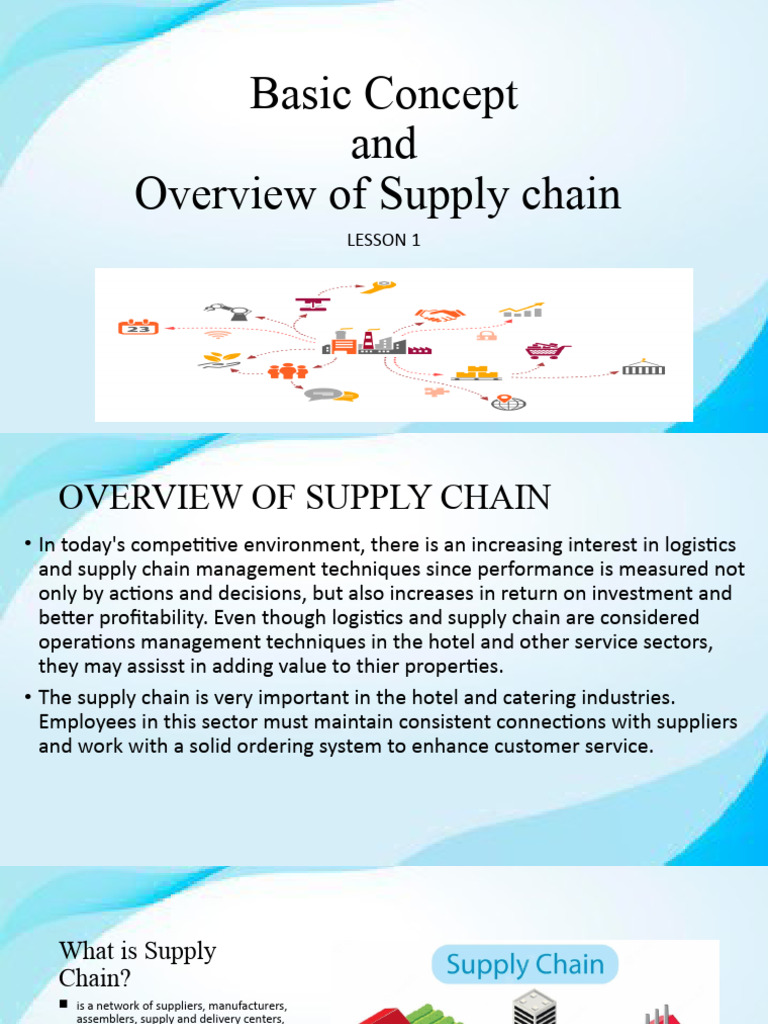 Lesson 1: Basic Concept and Overview of Supply Chain | PDF