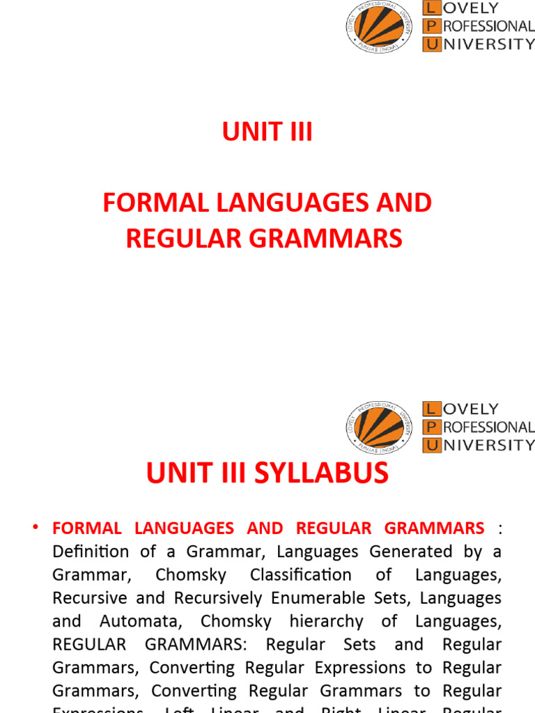 Unit III Regular Grammar | PDF | Theoretical Computer Science ...