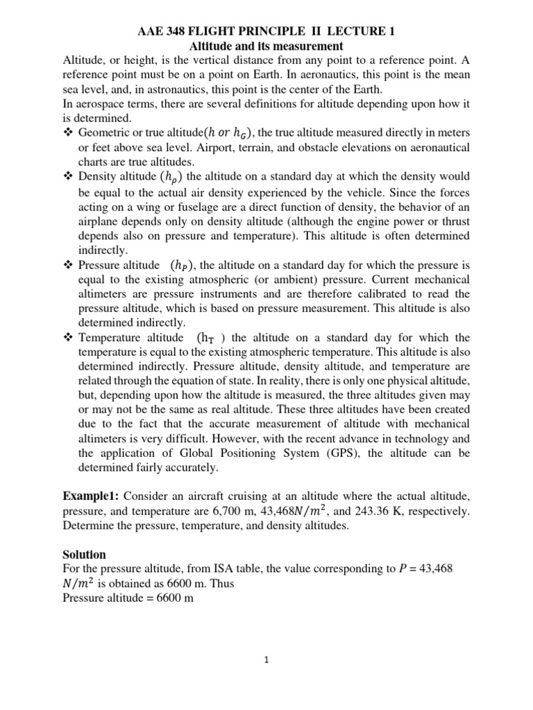 Understanding Altitude Measurement | PDF | Altimeter | Altitude