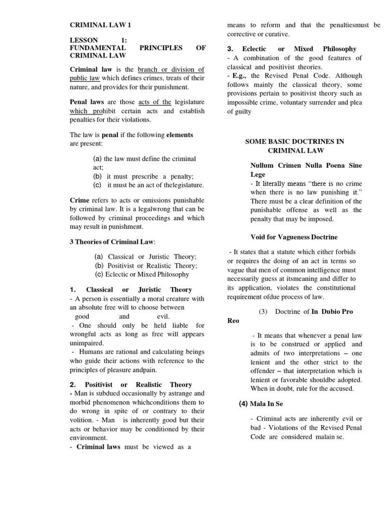 Criminal Law | PDF | Social Science | Law