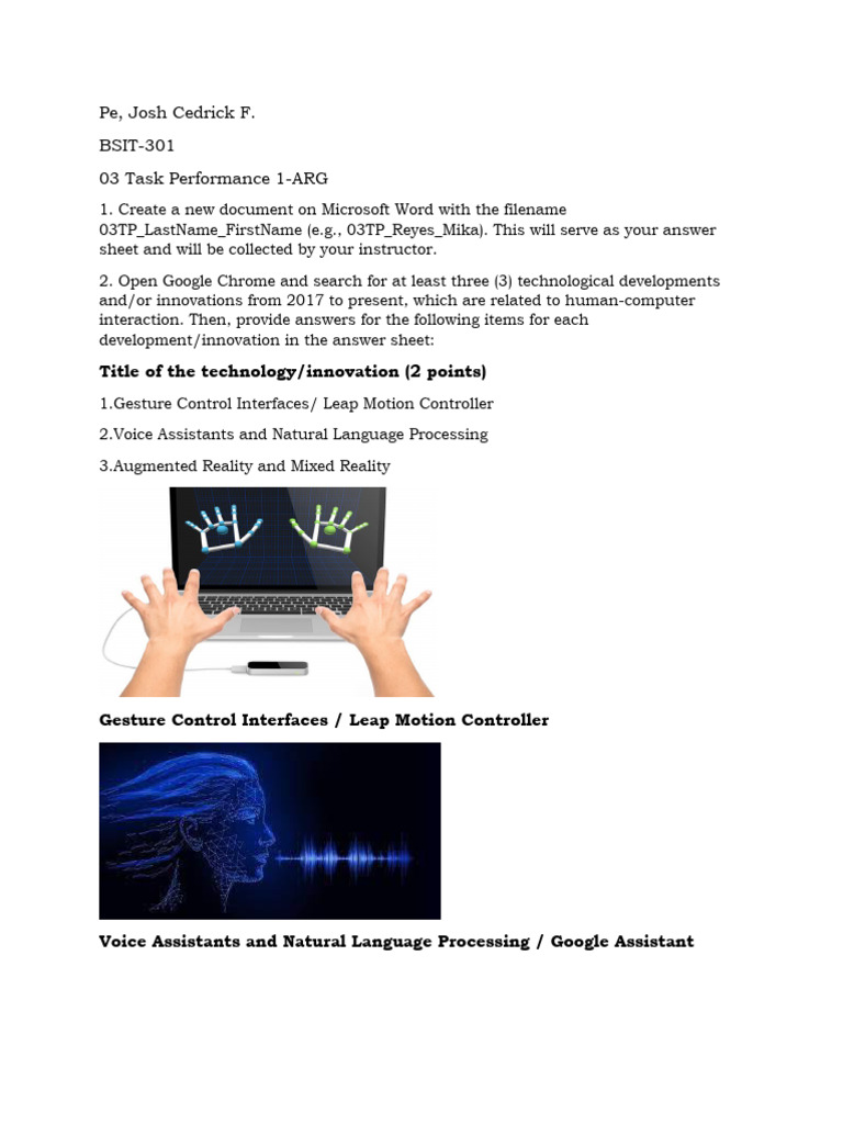 Pe BSIT 301 HCI 03 Task Performance 1 ARG | PDF | Computers