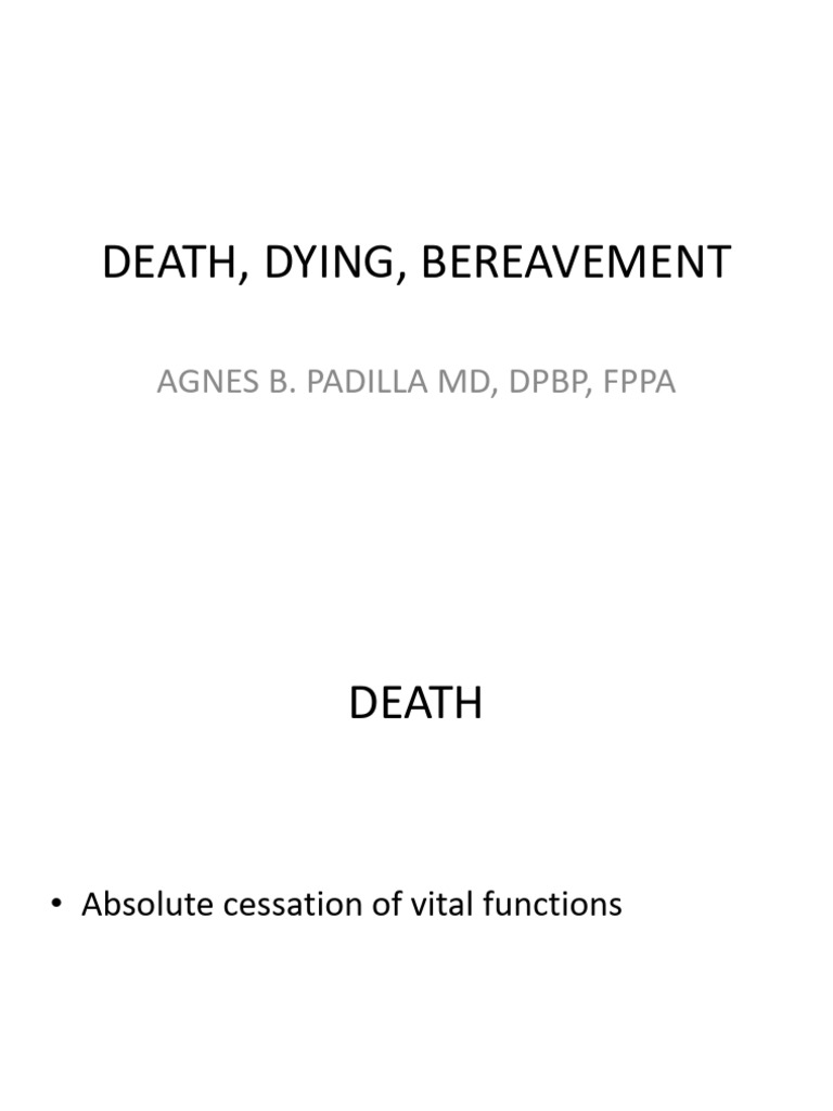 Understanding Death and Grief Processes | PDF