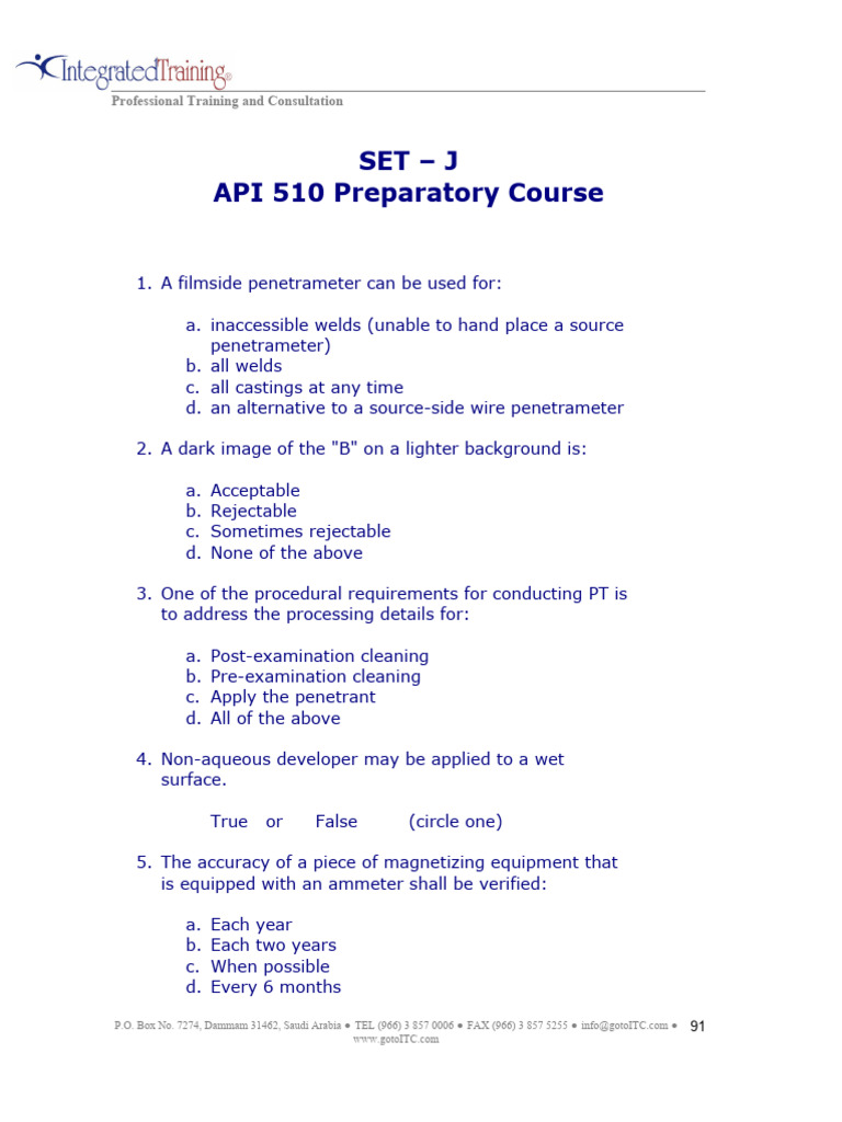 API 510 Exam Prep Guide | PDF | Nondestructive Testing | Welding