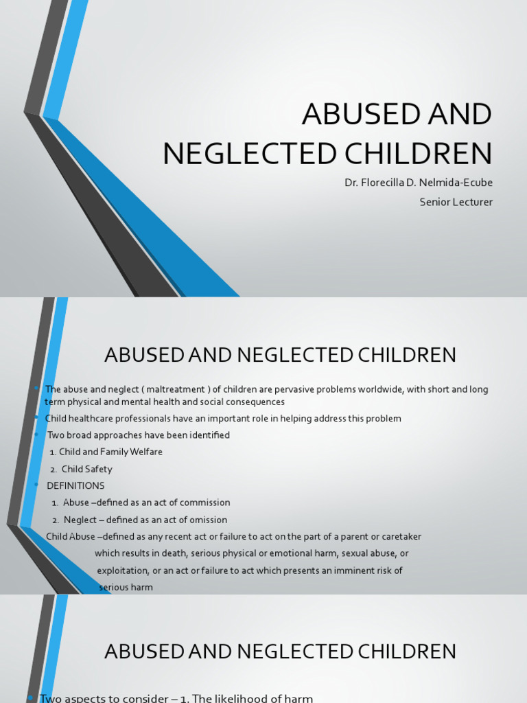 Abused and Neglected Children Fdne | PDF | Child Abuse | Child Neglect