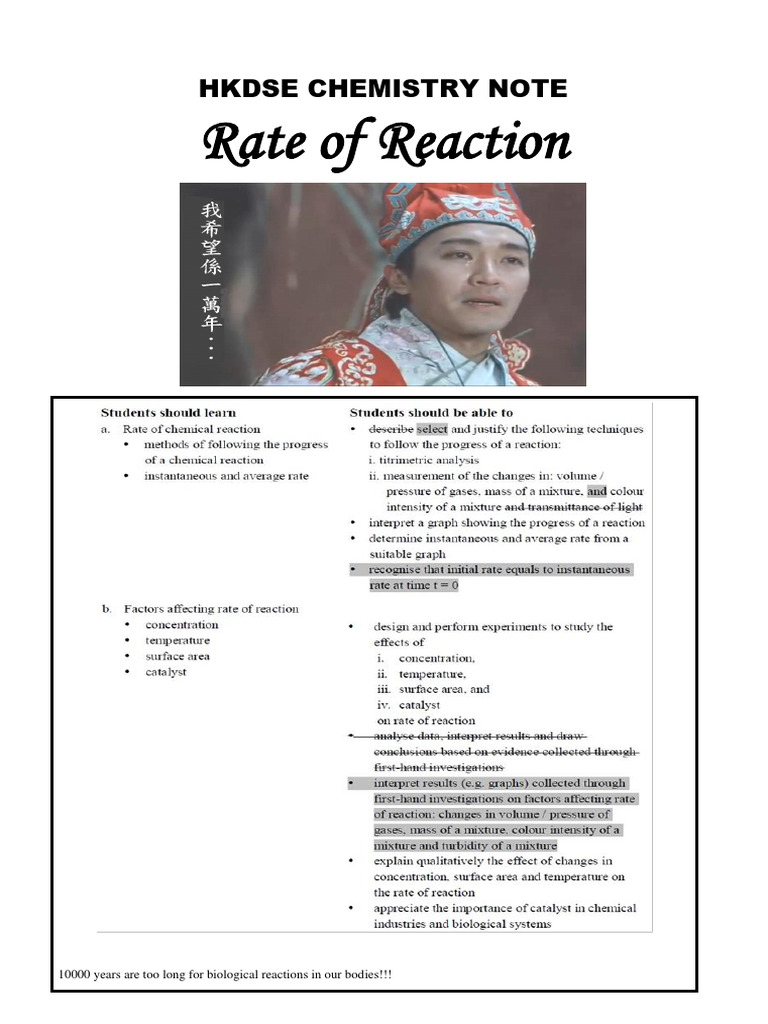Rate of Reaction | PDF | Reaction Rate | Catalysis Rate of Reaction | PDF | Reaction Rate | Catalysis