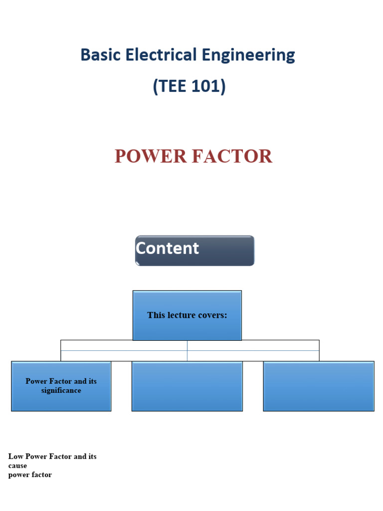 Unit 2 - Power Factor | PDF