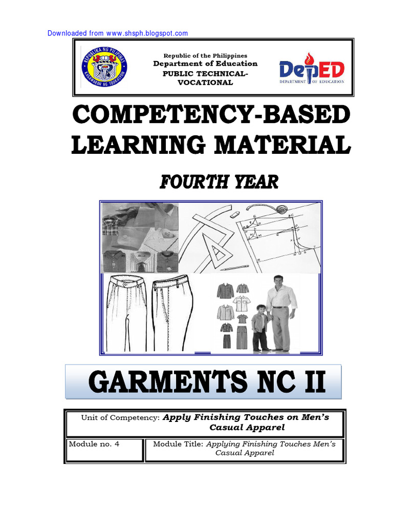 Y3 Module 4 Applying Finishing Touches On Men's Casual Apparel | PDF