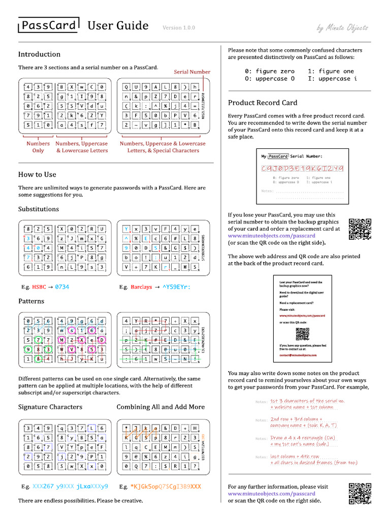 PassCard User Guide v1.0.0 | PDF