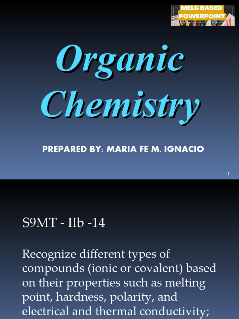 G9 Science Q2 - Week 6 - Organic Compounds | PDF | Science & Mathematics