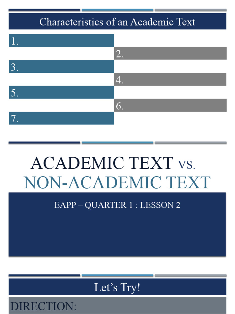 Academic vs. Non-Academic Texts | PDF | Cognitive Science | Cognition