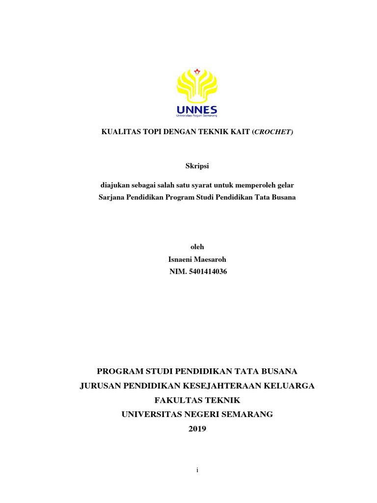 Kualitas Topi Teknik Kait (Crochet) | PDF