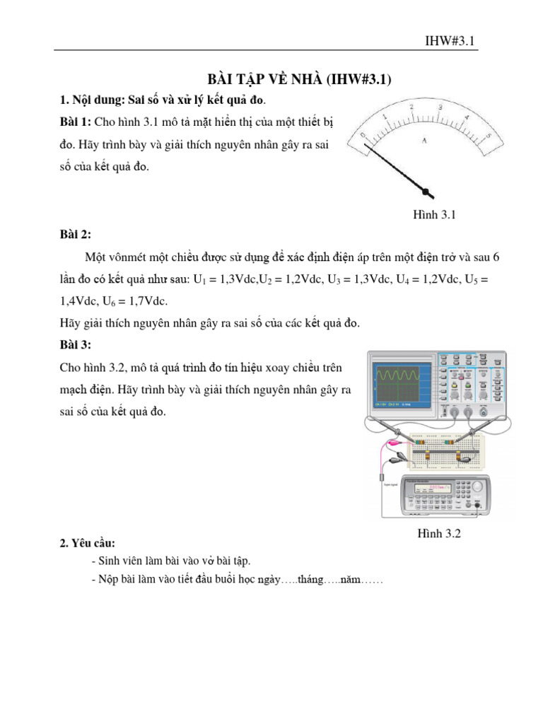 Phiếu bài tập về nhà IHW #3.1 | PDF