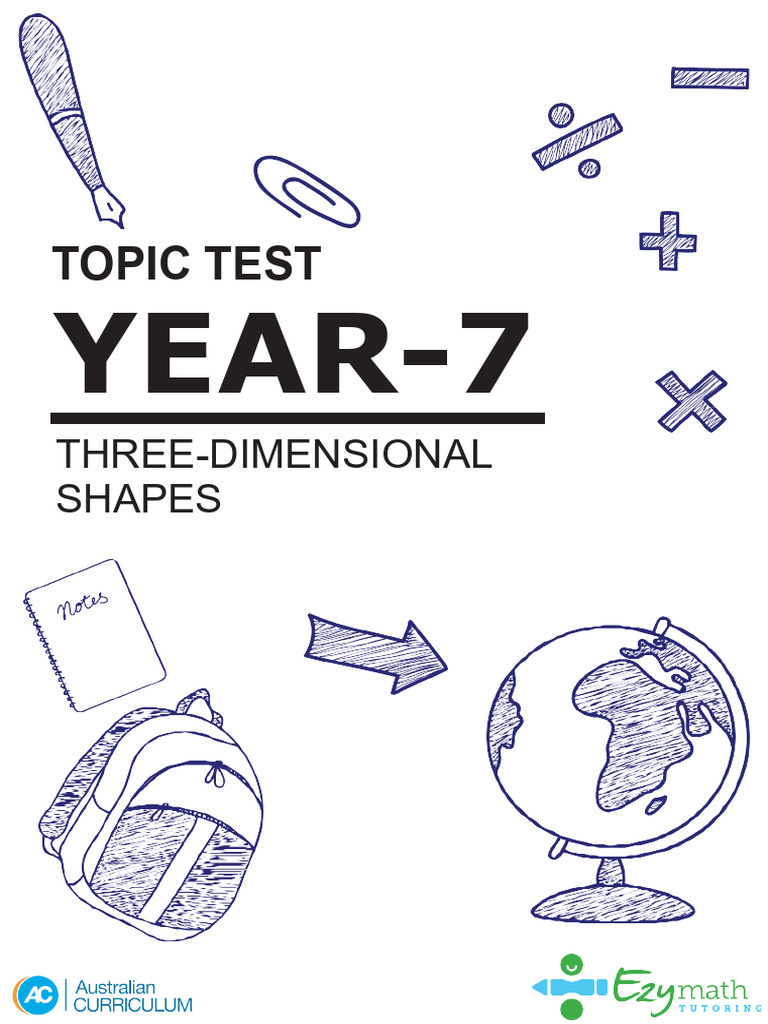 Year 7 Maths Test - Three Dimensional Shapes - Questions | PDF
