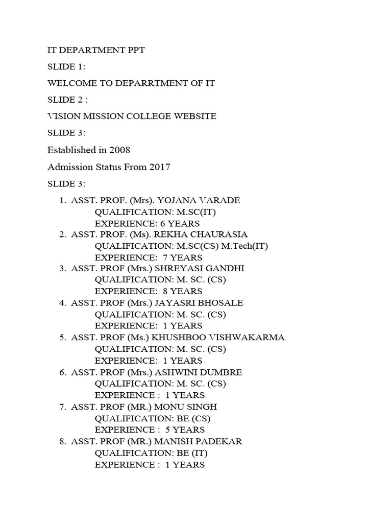 It Department | PDF | Computers