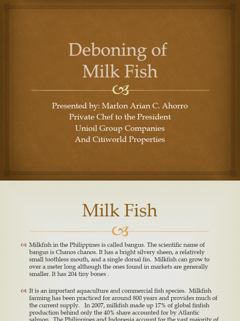 Deboning of Milk Fish | PDF | Fish | Foods
