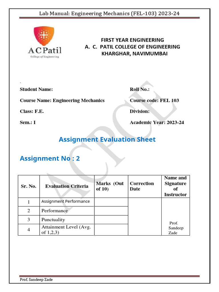 EM Assignment-2 Rubric | PDF EM Assignment-2 Rubric | PDF